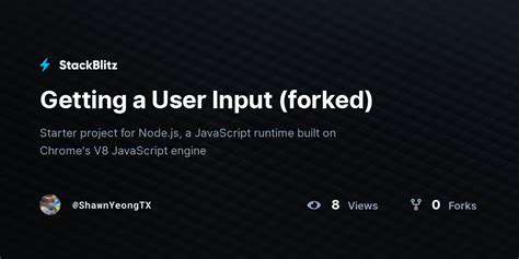 Getting A User Input Forked Stackblitz Getting A User Input Forked Stackblitz