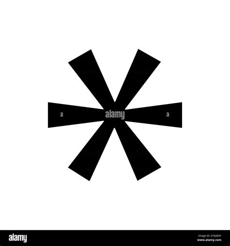 Asterisk Icon Vector Star Shape Symbol Black Punctuation Mark