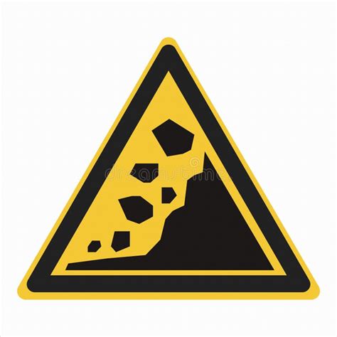 W078 ISO 7010 Warning Symbol Landslide Zone Stock Vector Illustration Of Hazard Information