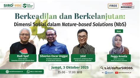 🌱sird Seri Ke 86 Berkeadilan Dan Berkelanjutan Dimensi Sosial Dalam
