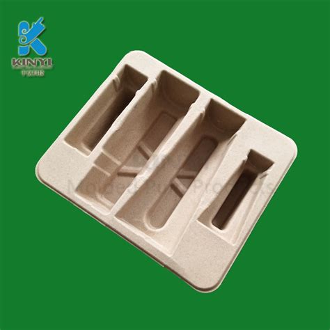 Recycled Brown Molded Paper Pulp Makeup Packaging Trays