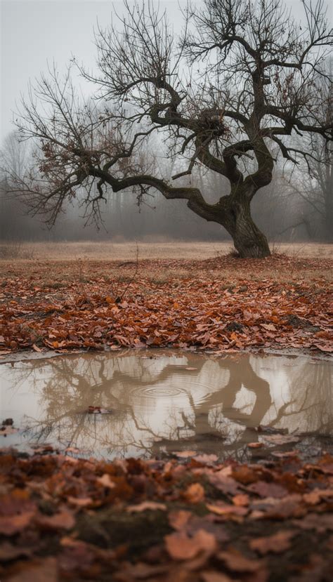 Free Autumn Reflection Solitude Image Autumn Fall Tree Download
