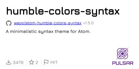 Humble Colors Syntax