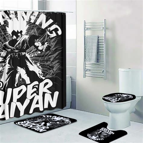 Dragon Ball Z Goku Training To Go Super Saiyan Epic Four Piece Bathroom