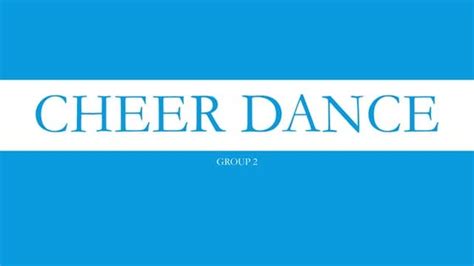 Cheerdance Pptpptx Cheerleading Sports