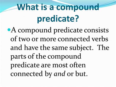 PPT Compound Subjects And Compound Predicates PowerPoint Presentation ID