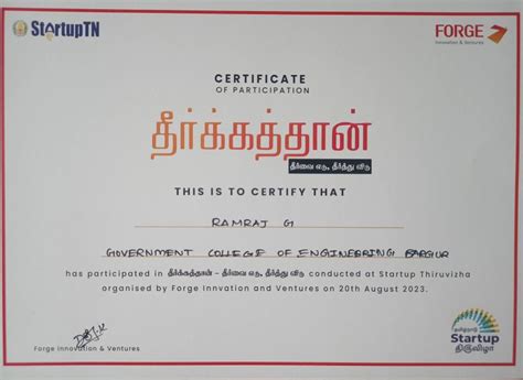 ramraj g on linkedin statuptn forge innovatetn innovation