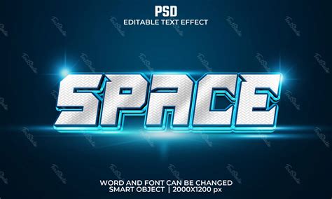 Space Text Effect Photoshop Premium Psd File