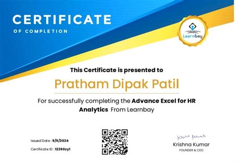 Pratham Patil On Linkedin Hranalytics Advancedexcel Learnbay Careergrowth…