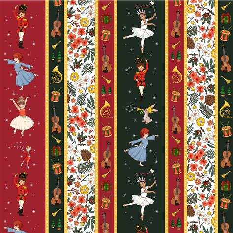 Nutcracker Christmas Nutcracker Stripe Multi By Belle And Boo For Mich