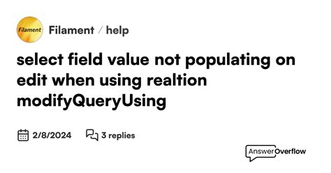 Select Field Value Not Populating On Edit When Using Realtion