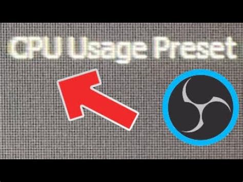 OBS STUDIO HOW TO LOWER REDUCE CPU USAGE YouTube