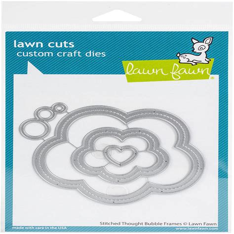 Lawn Cuts Custom Craft Die Stitched Thought Bubble Frames Oriental