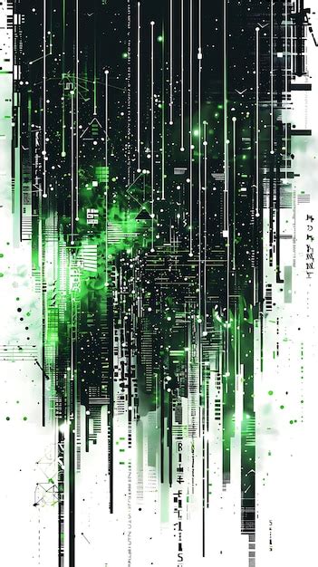 Premium Photo Hacker Attack Glitch With Binary Code Abstract Shapes