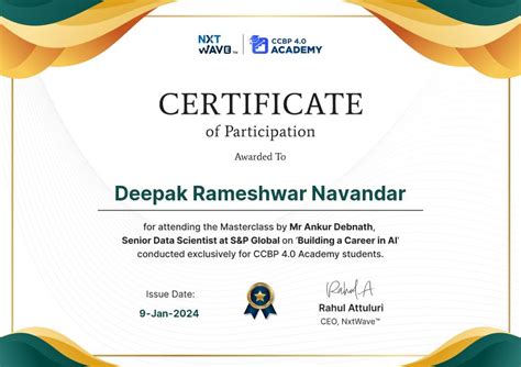 Deepak Navandar On Linkedin Nxtwave Nxtwaveccbp Rahulattuluri Artificialintelligence