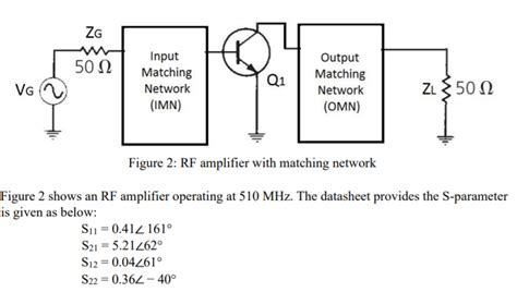 Solved Zg 5012 Input Matching Network Imn Q1 Vg Output