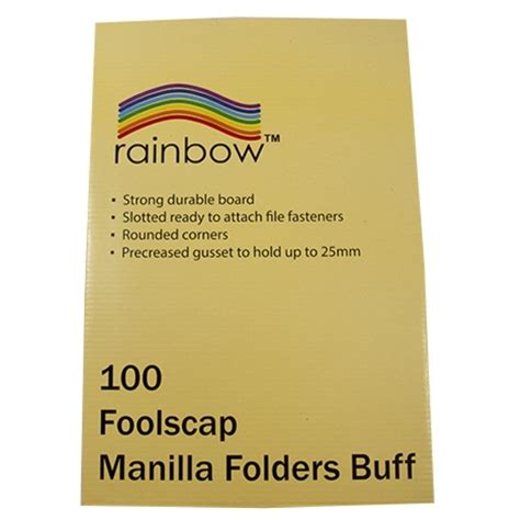 Averyolympic Foolscap Manila Folder Buff Pk 100 193860