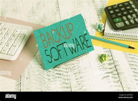 Handwriting Text Writing Backup Software Conceptual Photo Create Extra Exact Copies Of Files Or