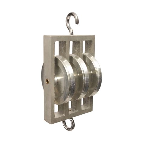 Pulley Triple Parallel Aluminum 50mm Pack Of 5