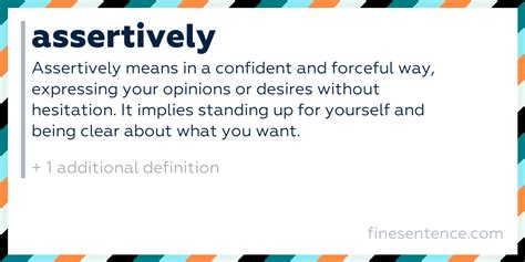 Assertively Definition Meaning And Examples In English
