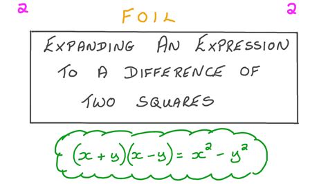 difference of squares binomial example