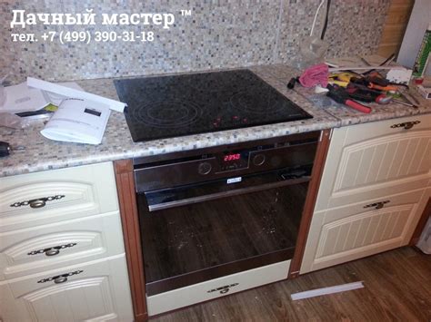 Установка варочной панели и духового шкафа