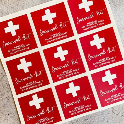 Emergency Kit Stickers Survival Kit Labels Welcome Kit Etsy