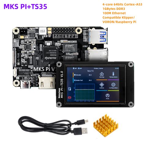 Mks Pi V1 1 Control Card Controller 64bits Soc Onboard Pi Ts35 Display