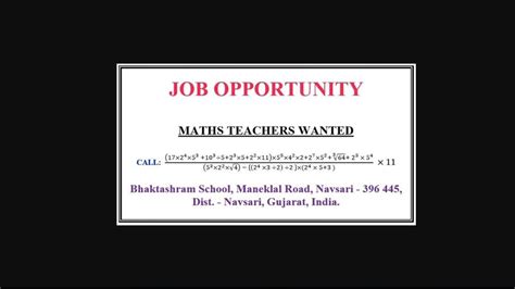 School Hides Phone Number Within Equation In Ad For Maths Teacher