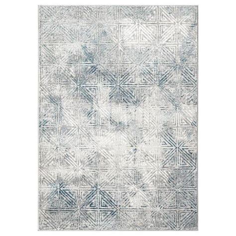 Luxe Weavers Florance Collection Modern Moroccan Geometric Blue 8x10