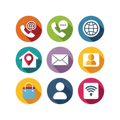 Premium Vector Contact Us Icon Set Collection Vector Illustration For Websites And Mobile