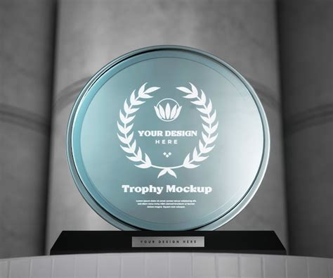 Premium Psd Glass Trophy Mockup