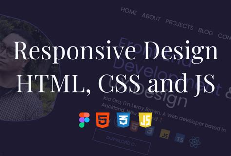 Responsive Personal Portfolio Website Using Html Css Javascript Peter Johnson Skillshare