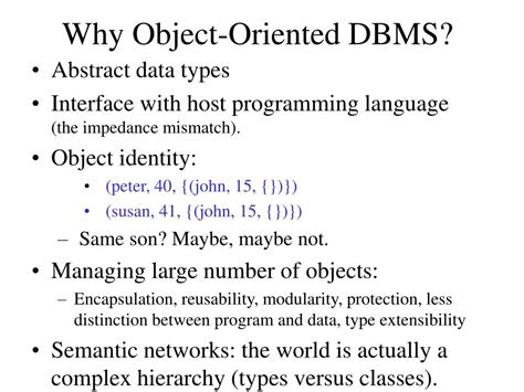 Ppt Why Object Oriented Dbms Powerpoint Presentation Free Download