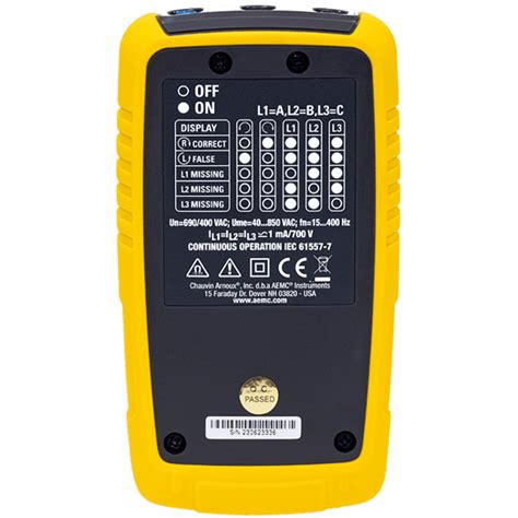 Phase Rotation Meter Model 6612 Jm Test Systems