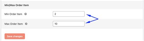 how to set min max order item for checkout help center