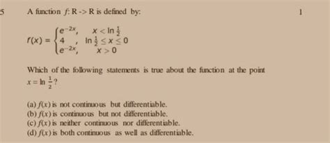 A Function F Mathbf R Mathbf R Is Defined By 1 Fxleft Begin