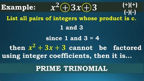 Factoring Quadratic Trinomials Pdf