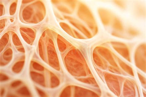 Bone Tissue Human Skeleton Under Microscope Cells Structure Medical Science Biology Background