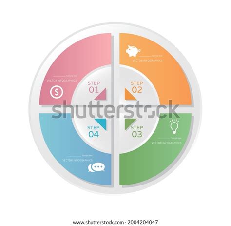 Business Infographic 4step Chart Business Icons Stock Vector Royalty Free 2004204047