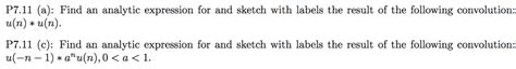 Solved P711 A Find An Analytic Expression For And Sketch