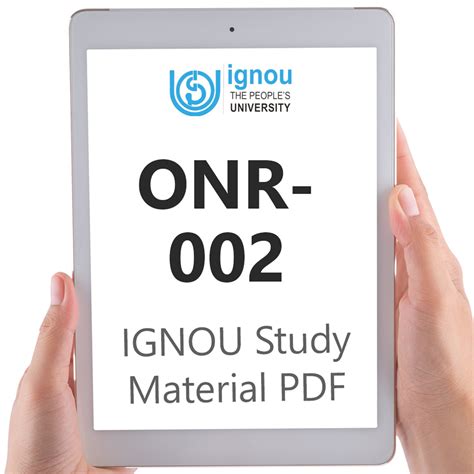 IGNOU ONR 002 Study Material Textbook Download IGNOU Help Center