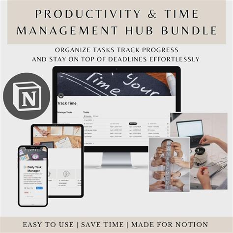 Notion Productivity And Time Management Hub Task Planner Time Tracker