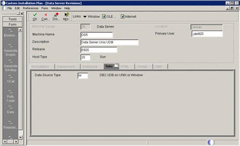 Entering Data Server Information