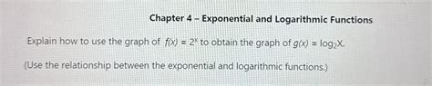 Solved Chapter 4 - ﻿Exponential and Logarithmic | Chegg.com