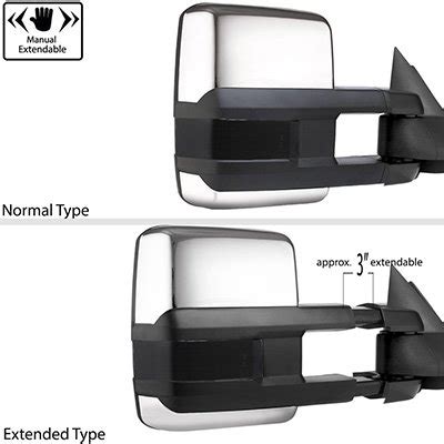 Gmc Sierra 2500hd 2015 2019 Chrome Power Folding Tow Mirrors Smoked