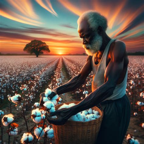 Picking Up Cotton A Cotton Field With A Sunset Blank Template Imgflip