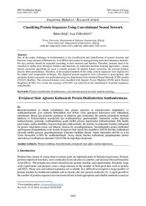 Pdf Classifying Protein Sequences Using Convolutional Neural Network