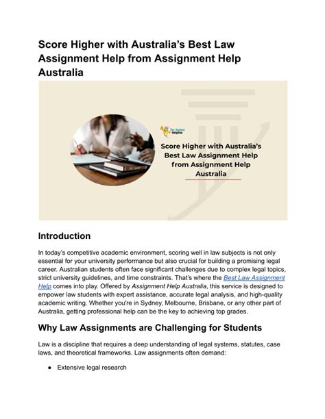 Ppt Score Higher With Australias Best Law Assignment Help From Assignment Help Australia