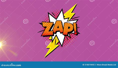 Image of Boom Text Over Retro Star Speech Bubble and Yellow Flashes on Pink Background Stock ...